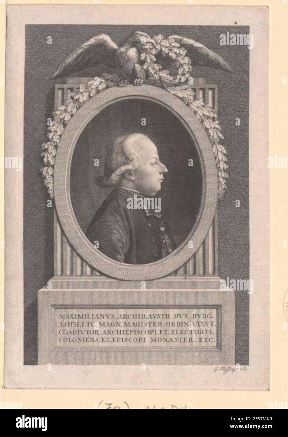 Maximilian Franz, Archduke of Austria Stecher: Fiessinger, Franz ...