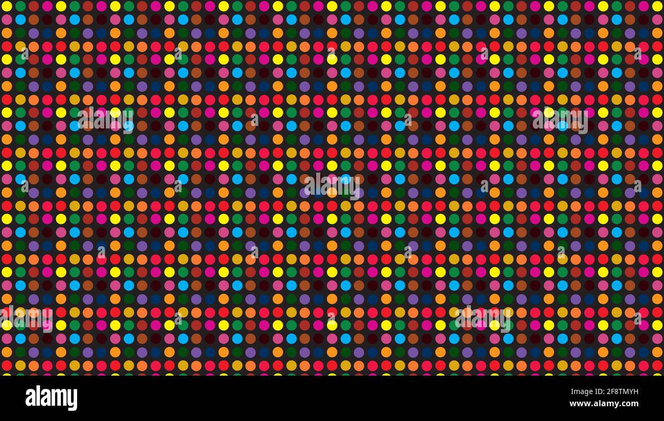 Colorful Geometric Polka Dots Grid Vector Object Fabric Background ...