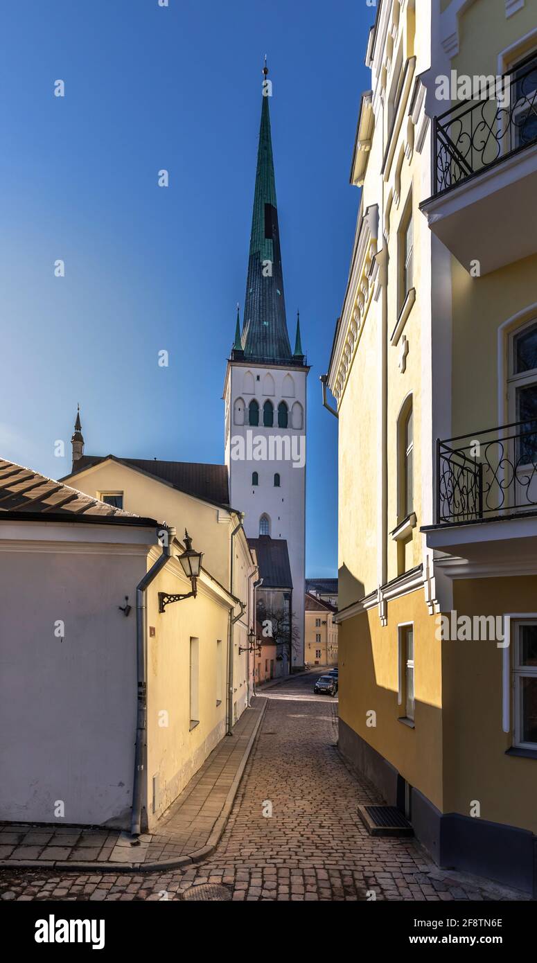 Tallinn, Estonia, 24th March 2021: beautiful medieval buildings of ...