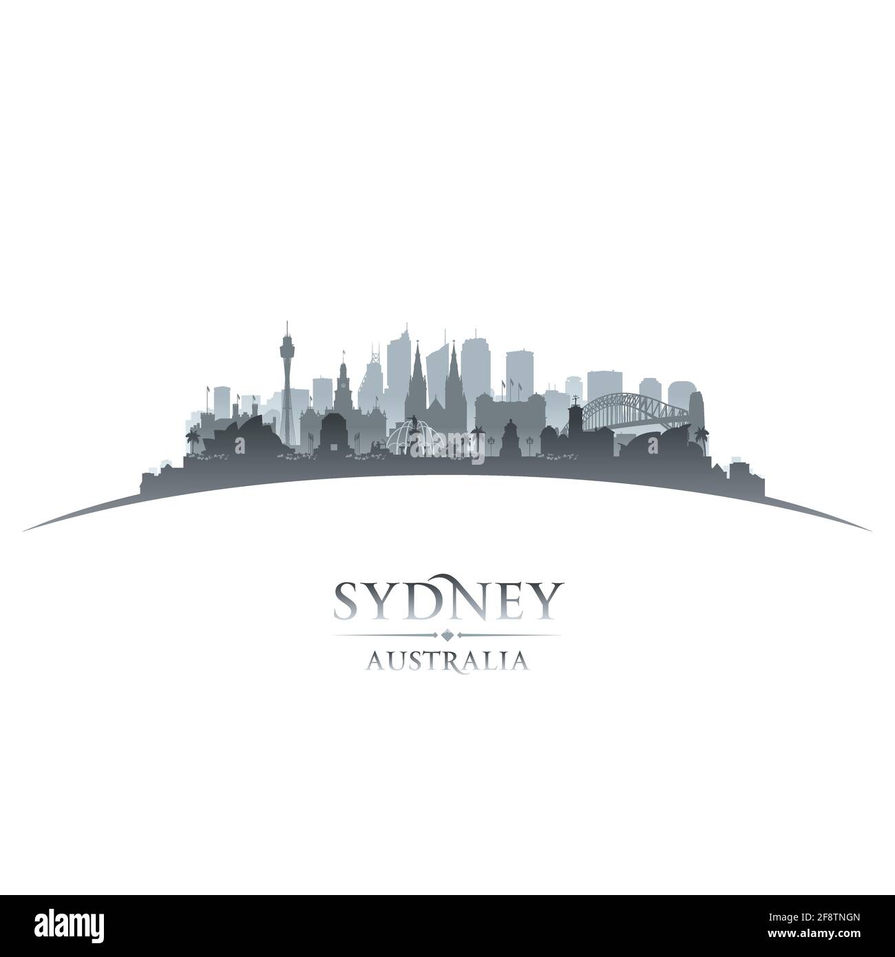 Sydney Australia city skyline silhouette. Vector illustration Stock ...
