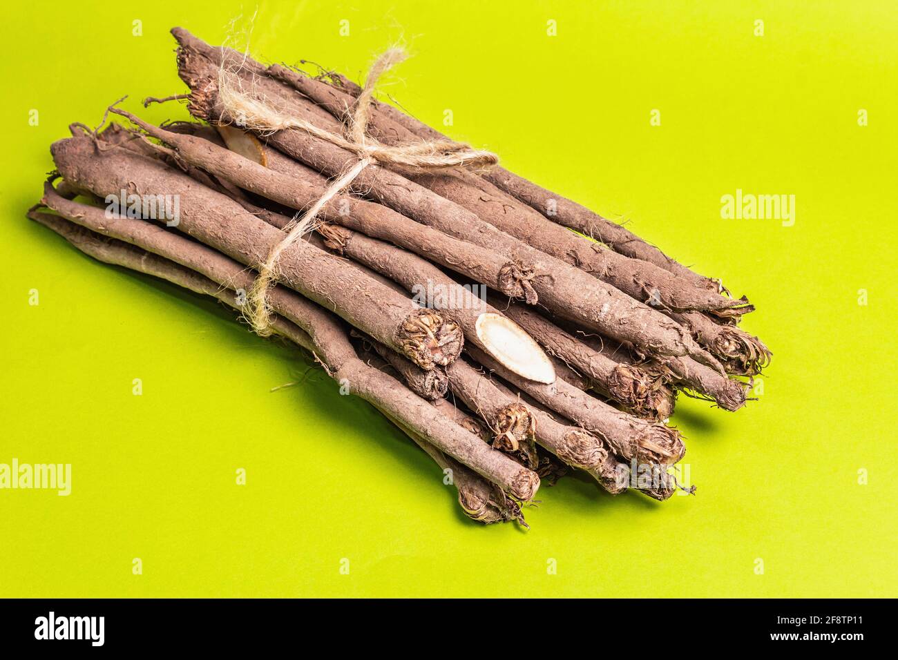 Bunch of fresh unpeeled Scorzonera or Spanish salsify. Modern ...