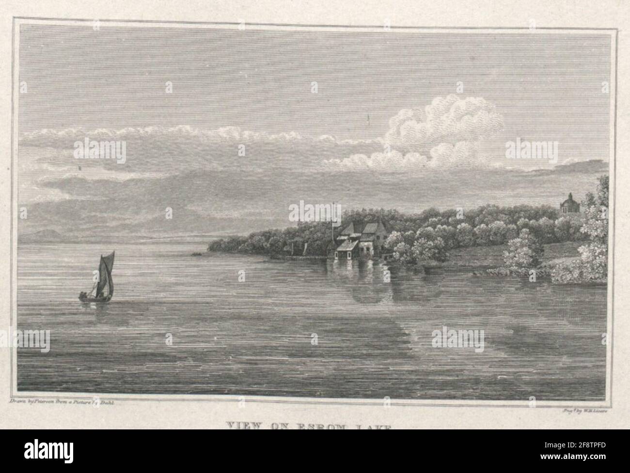 View on Esrom Lake Stock Photo - Alamy