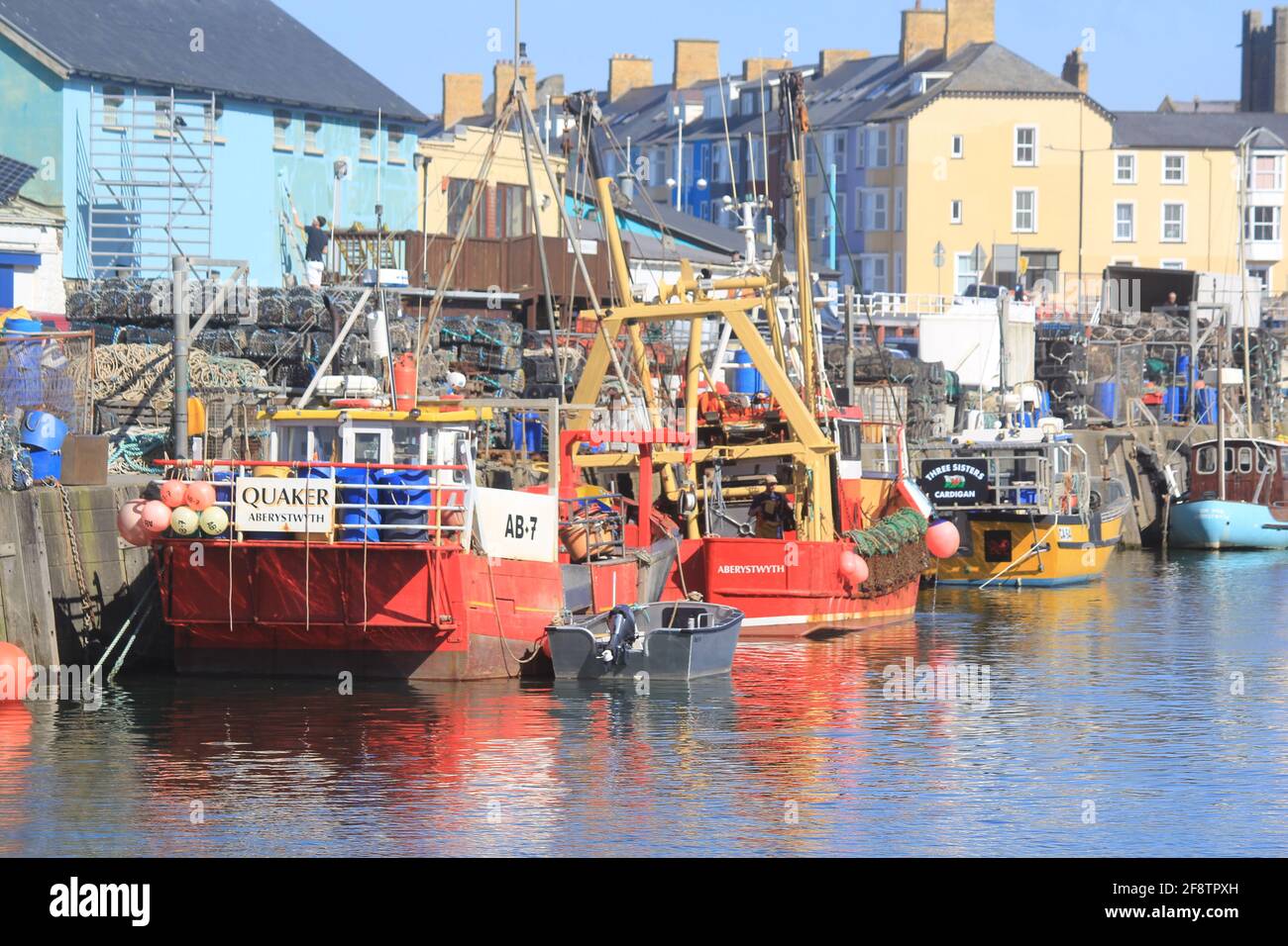 Boats in aberystwyth harbour ceredigion hi-res stock photography and ...