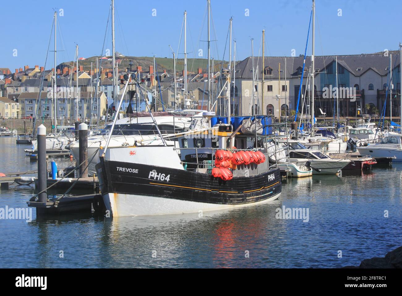 Boats In Aberystwyth Harbour Ceredigion High Resolution Stock ...
