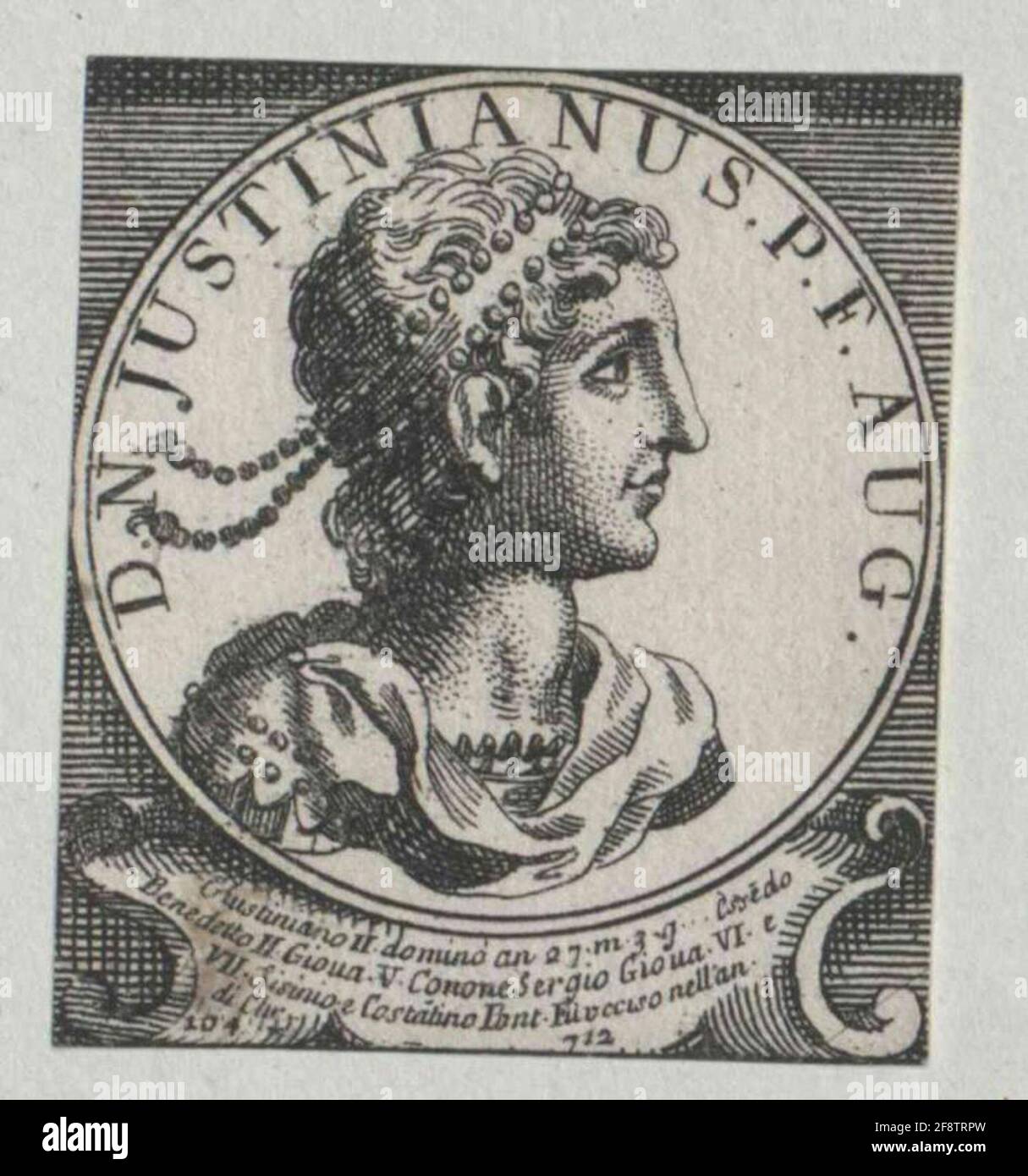 Justinian II. Rhinotmetos, oströmischer Kaiser Stock Photo - Alamy