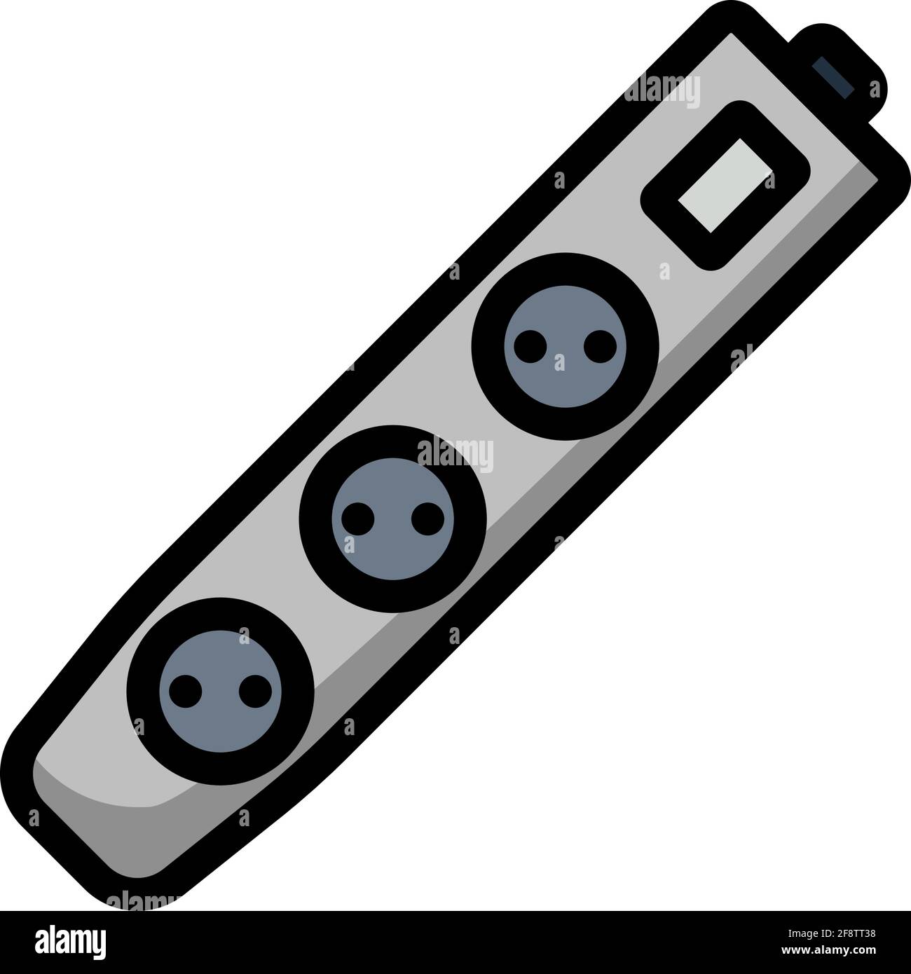 Electric Extension Icon. Editable Bold Outline With Color Fill Design ...