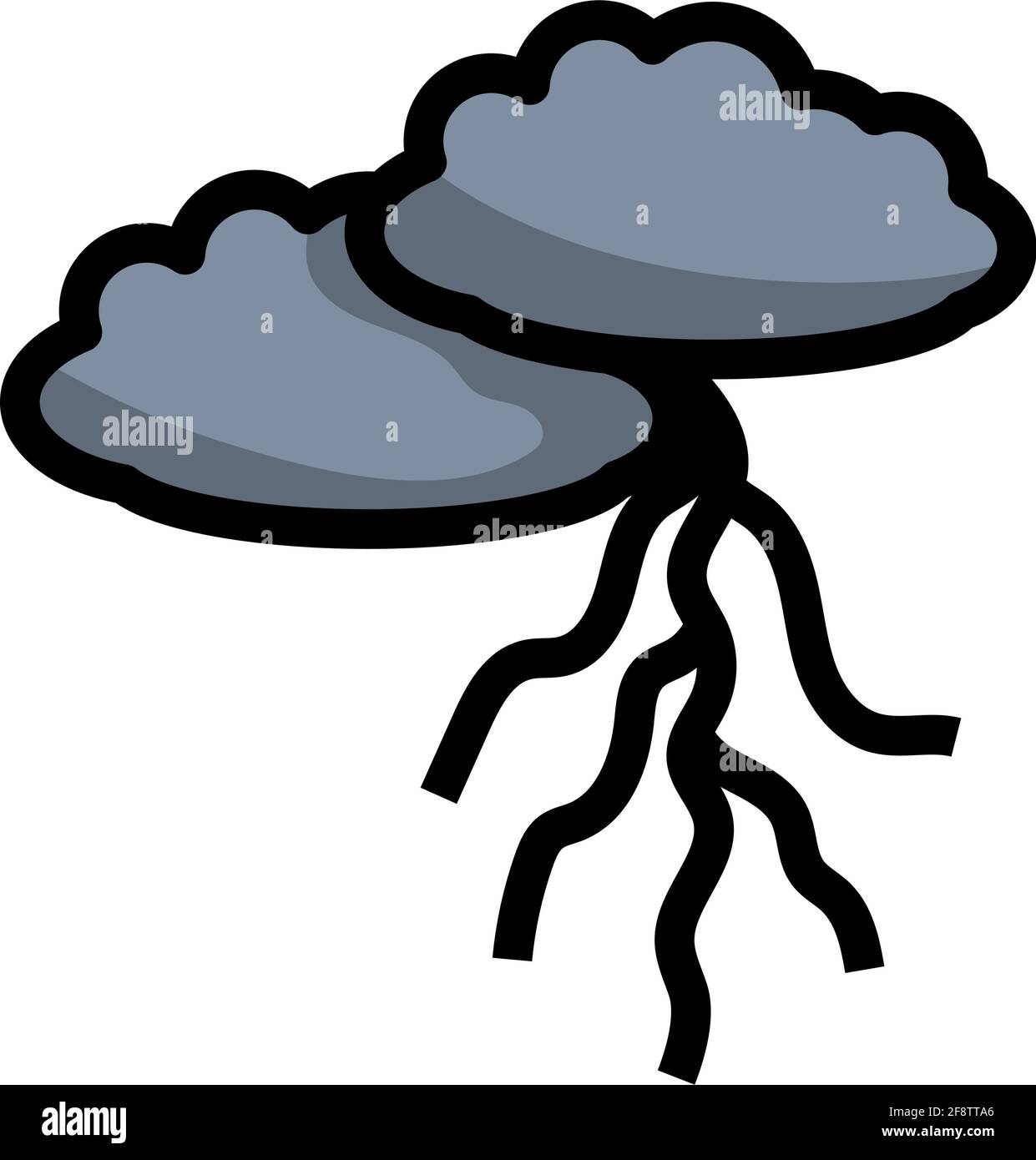 Dark Clouds With Lightning Clipart