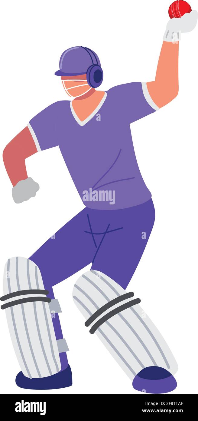 cricket man sport Stock Vector Image & Art - Alamy