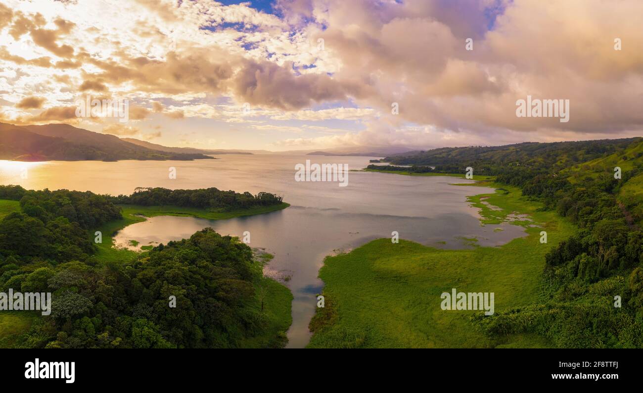 Volcano above lake hi-res stock photography and images - Alamy