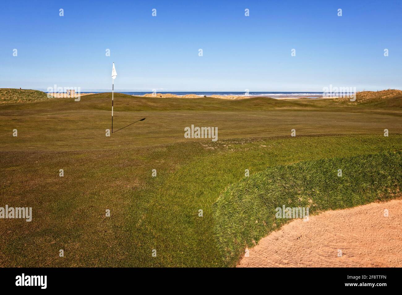 Goswick Golf Course, Northumberland Stock Photo - Alamy