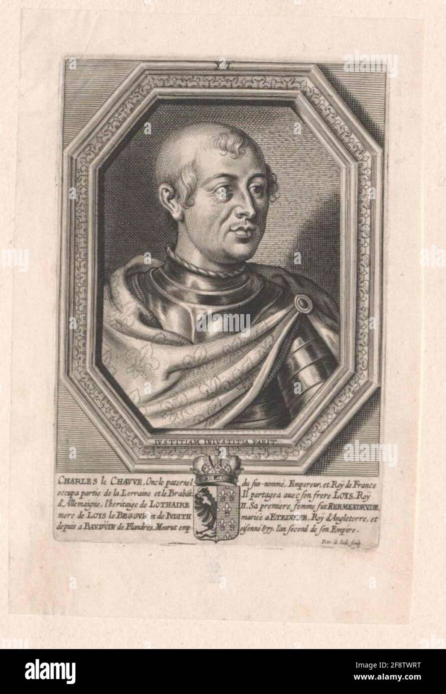 Karl II, the Kahle, Roman Emperor Stecher: Joden, Pieter DE (2 Stock ...