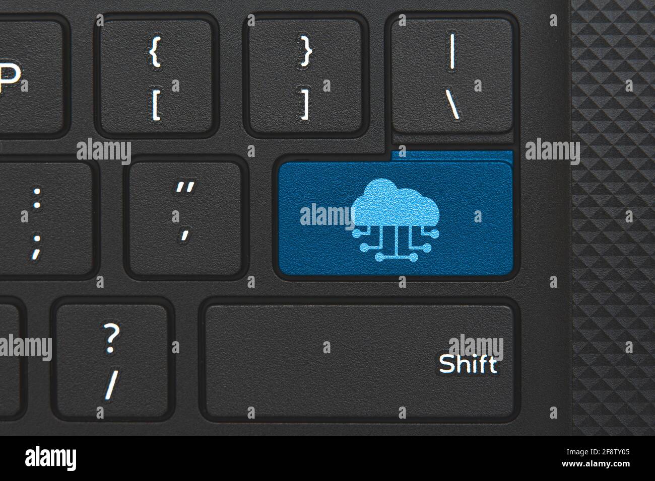 Online cloud storage icon on PC keyboard key Stock Photo - Alamy