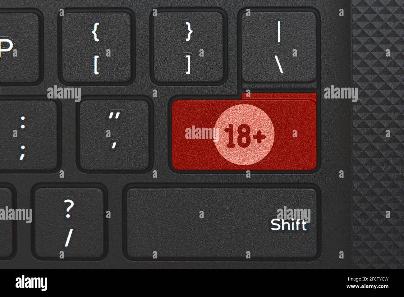 18 adult symbol on computer hi-res stock photography and images - Alamy