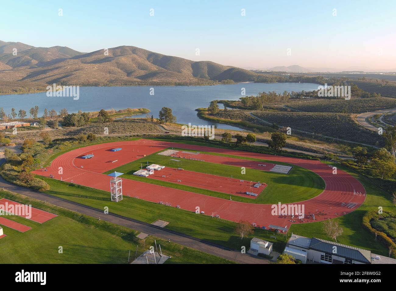 An aerial view of the track and field complex at the Chula Vista Elite ...