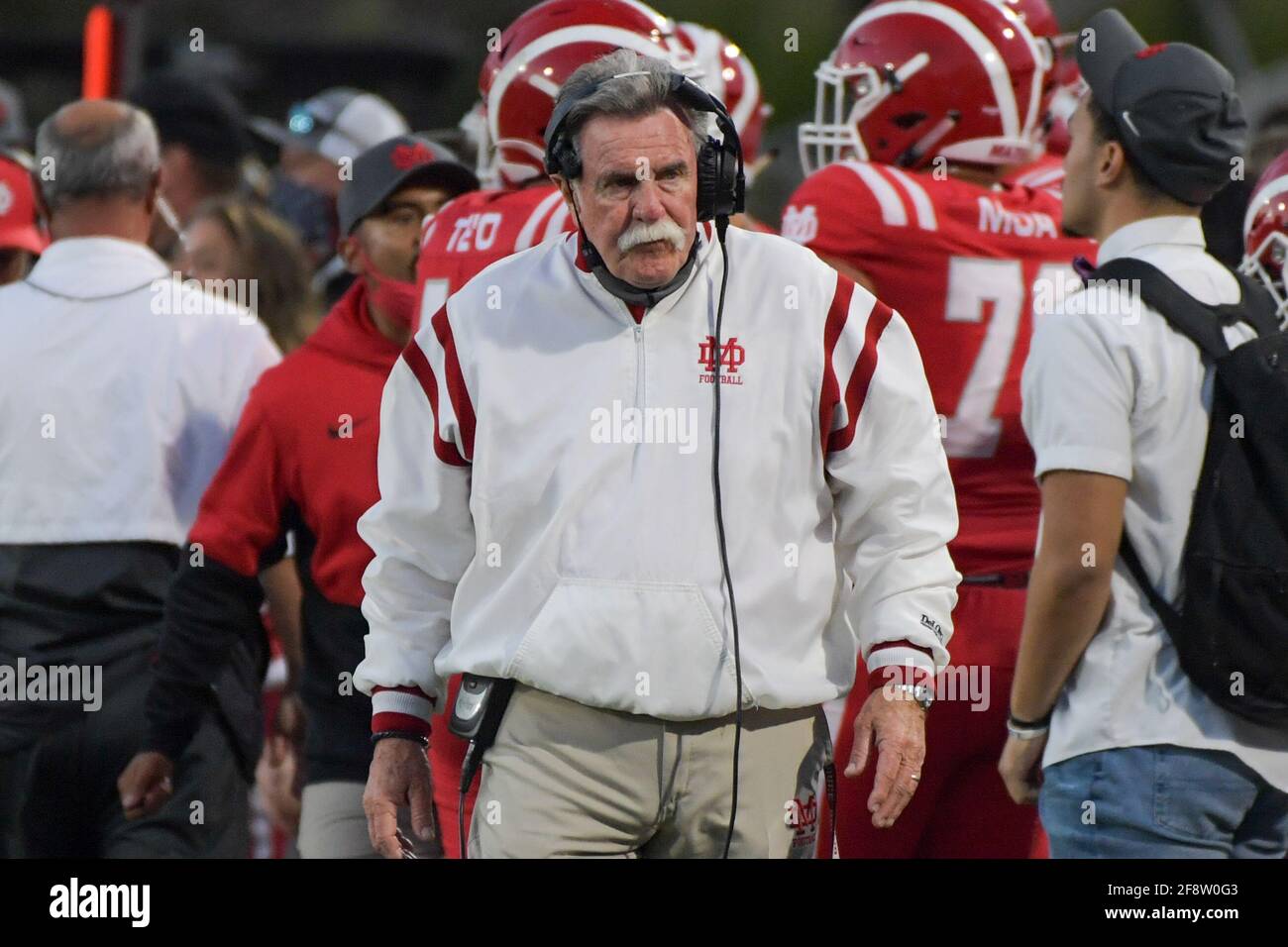 Mater Dei Monarchs head coach Bruce Rollinson during a high school ...