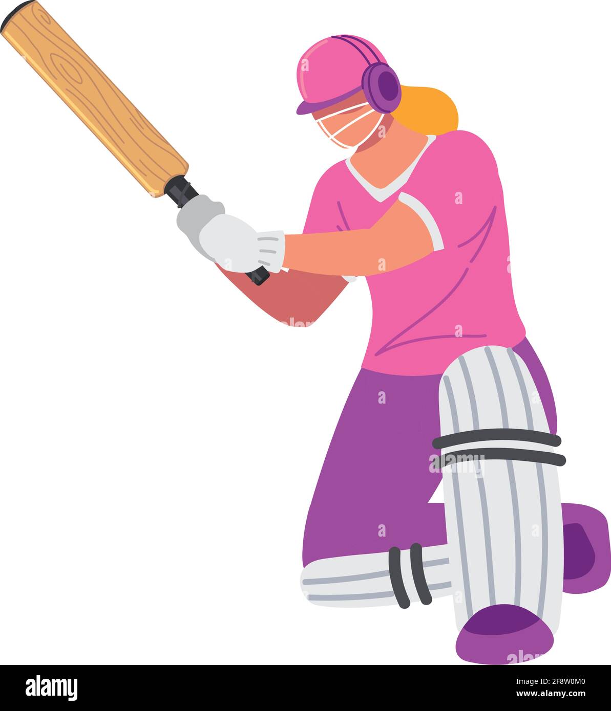 Female cricket bat Stock Vector Images - Alamy