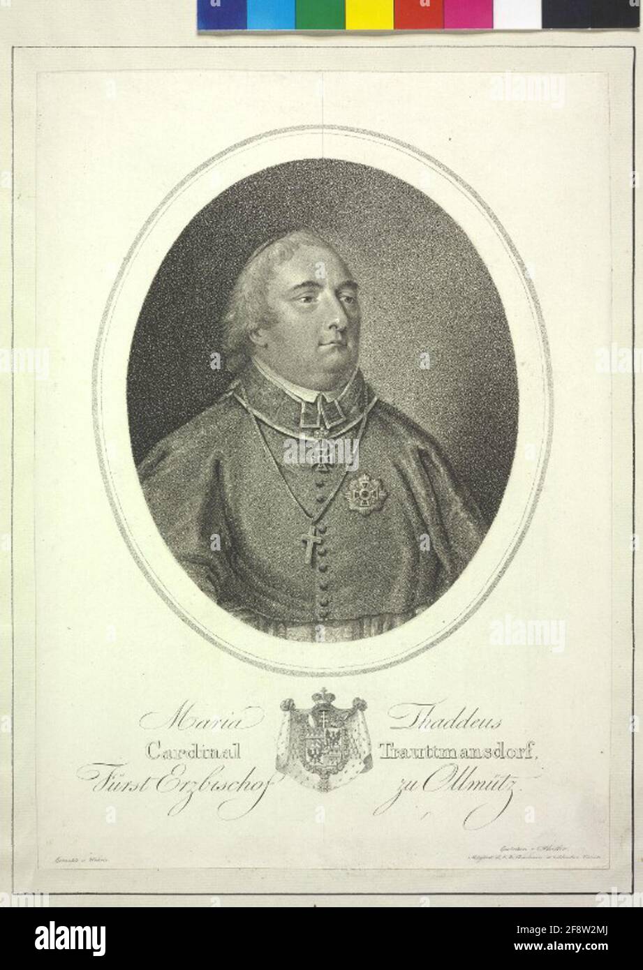 Trauttmansdorff-Weinsberg, Thaddäus Count Dotting engraving by Karl ...