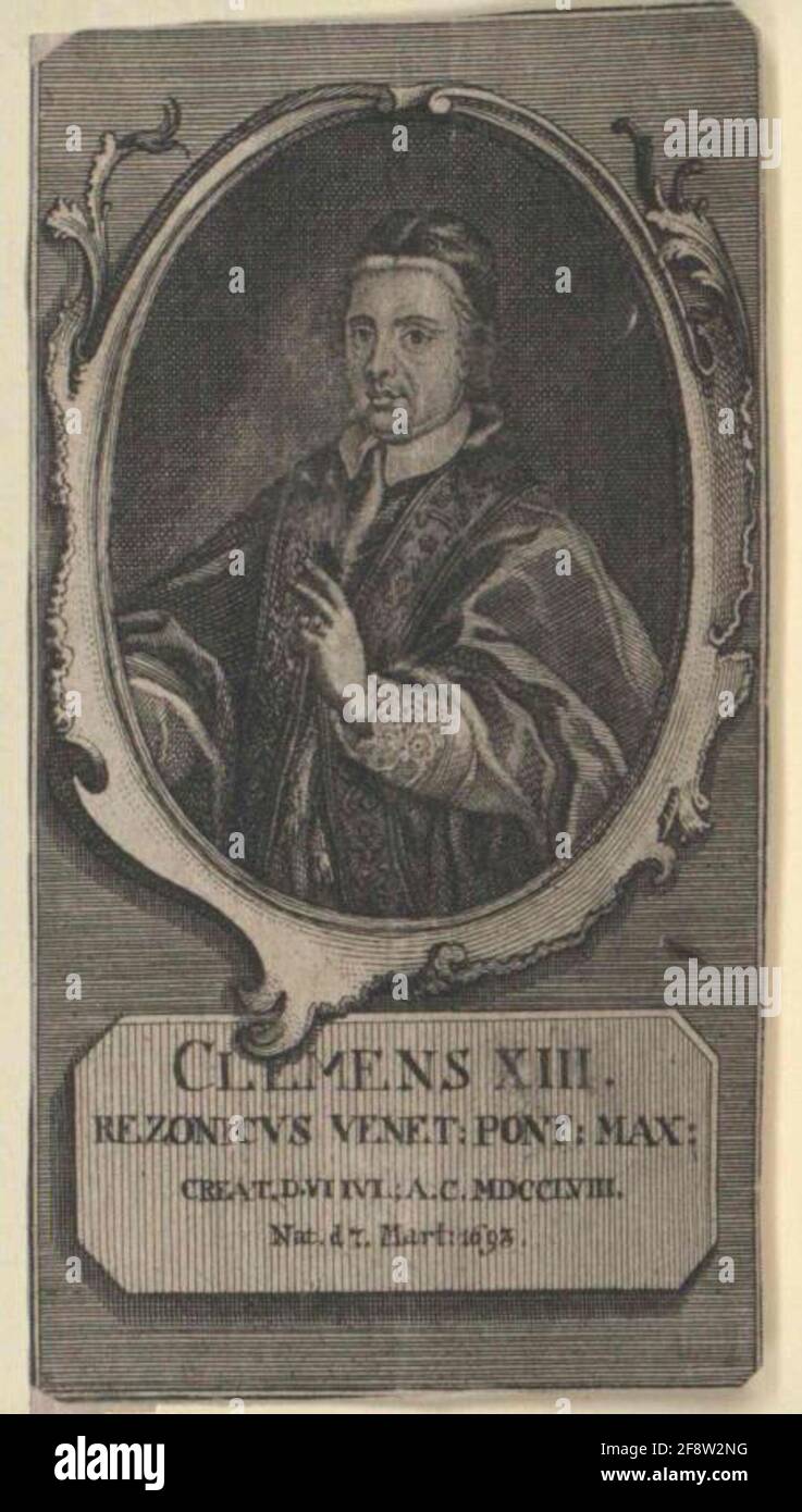 Klemens XIII., papa Stock Photo - Alamy