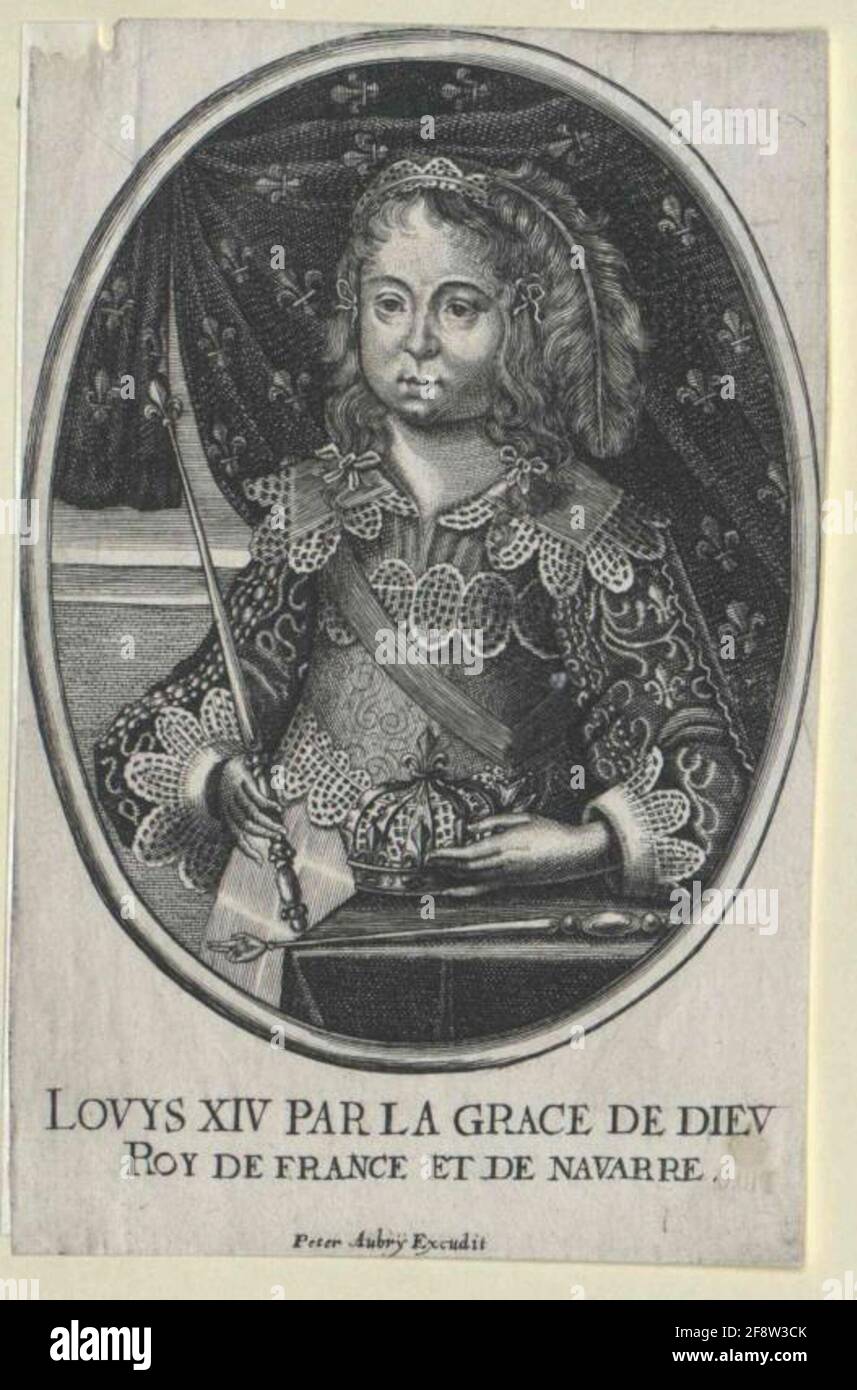 Ludwig Xiv., King of France Stitch (Exc.) Peter Aubry Stock Photo - Alamy
