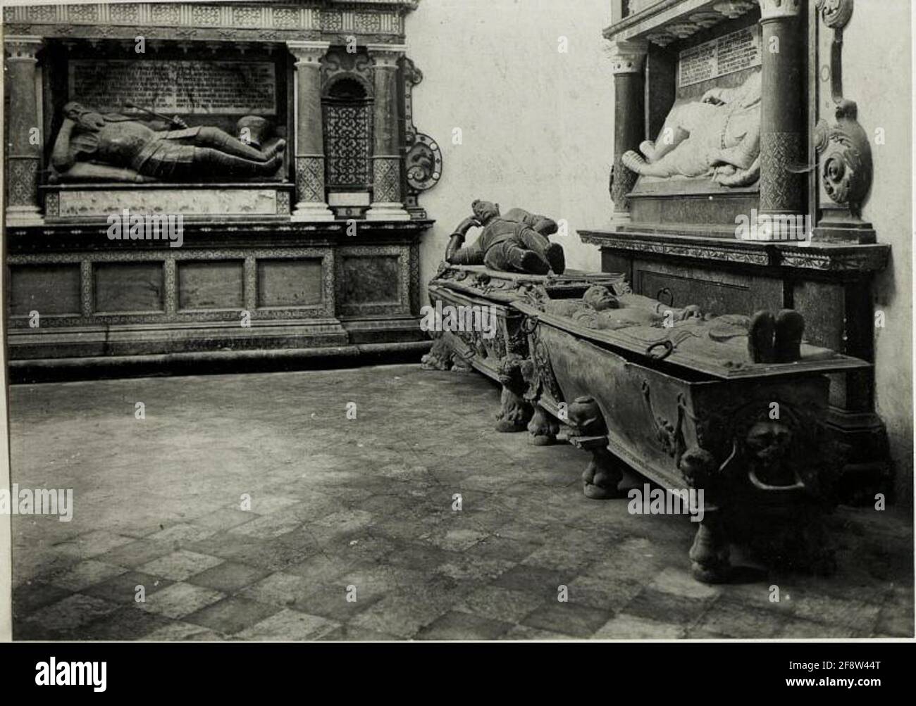 Brzezany: Broken coffins in the castle chapel Stock Photo - Alamy