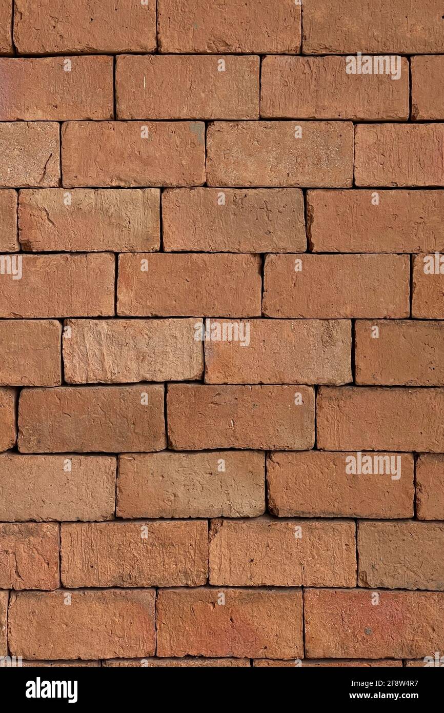 Orange brick pattern texture. Wall decoration pattern for material of ...