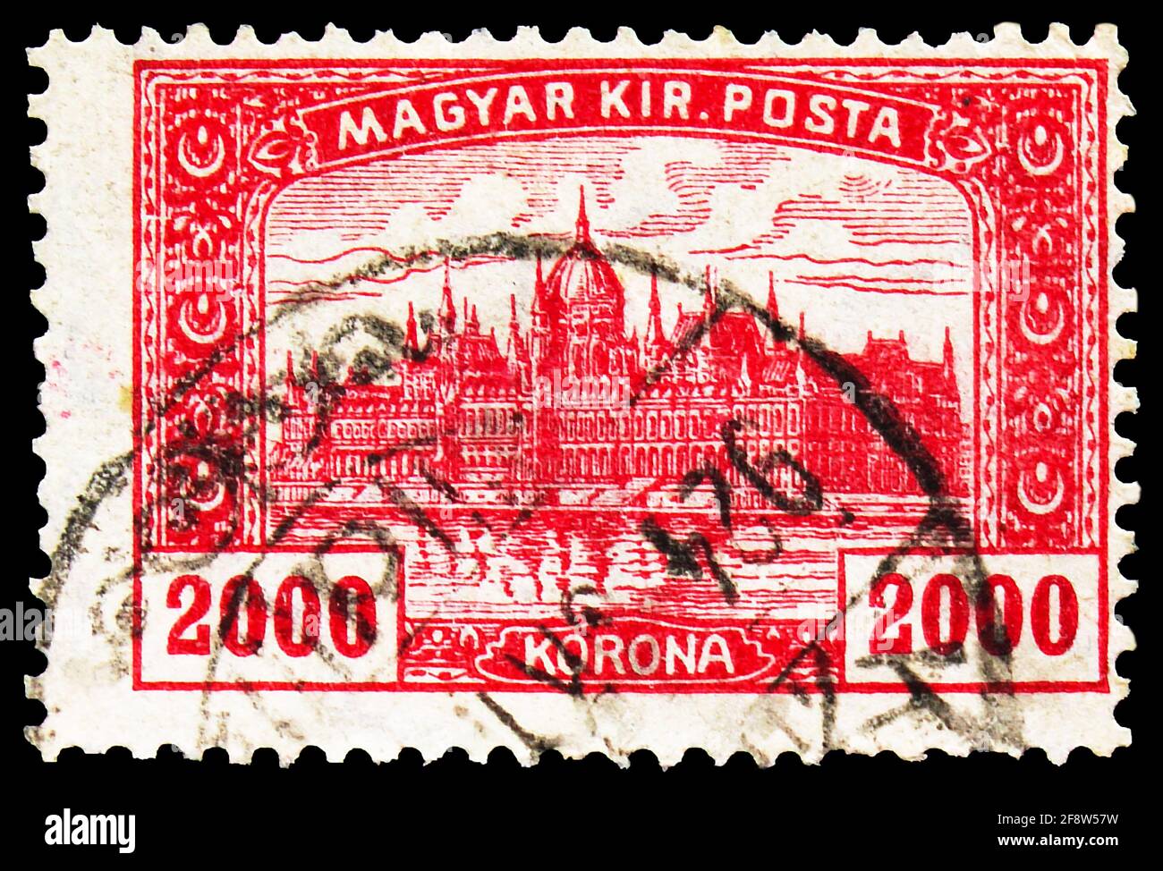 MOSCOW, RUSSIA - OCTOBER 1, 2019: Postage stamp printed in Hungary ...