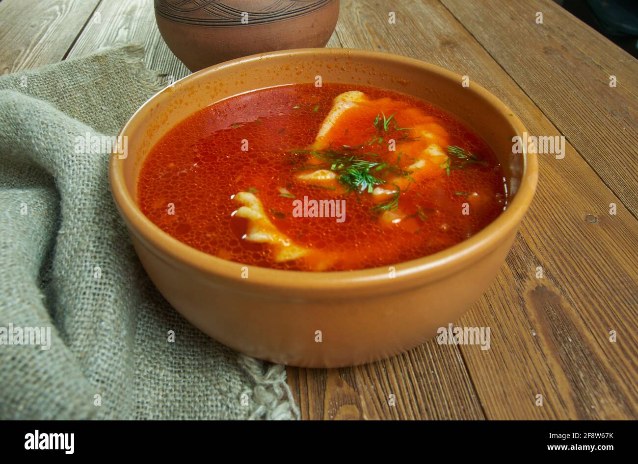 Uszka in traditional Polish barszcz, Uszka - small dumplings version of ...