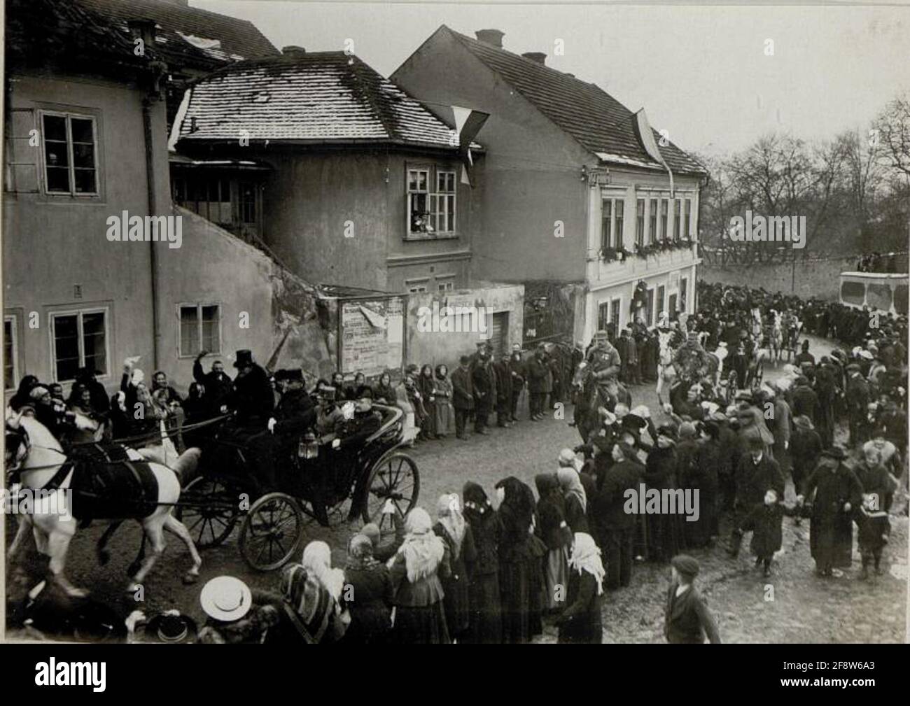 Karl I. in Brandeis, on the occasion of his visit to the Lother Dragon ...