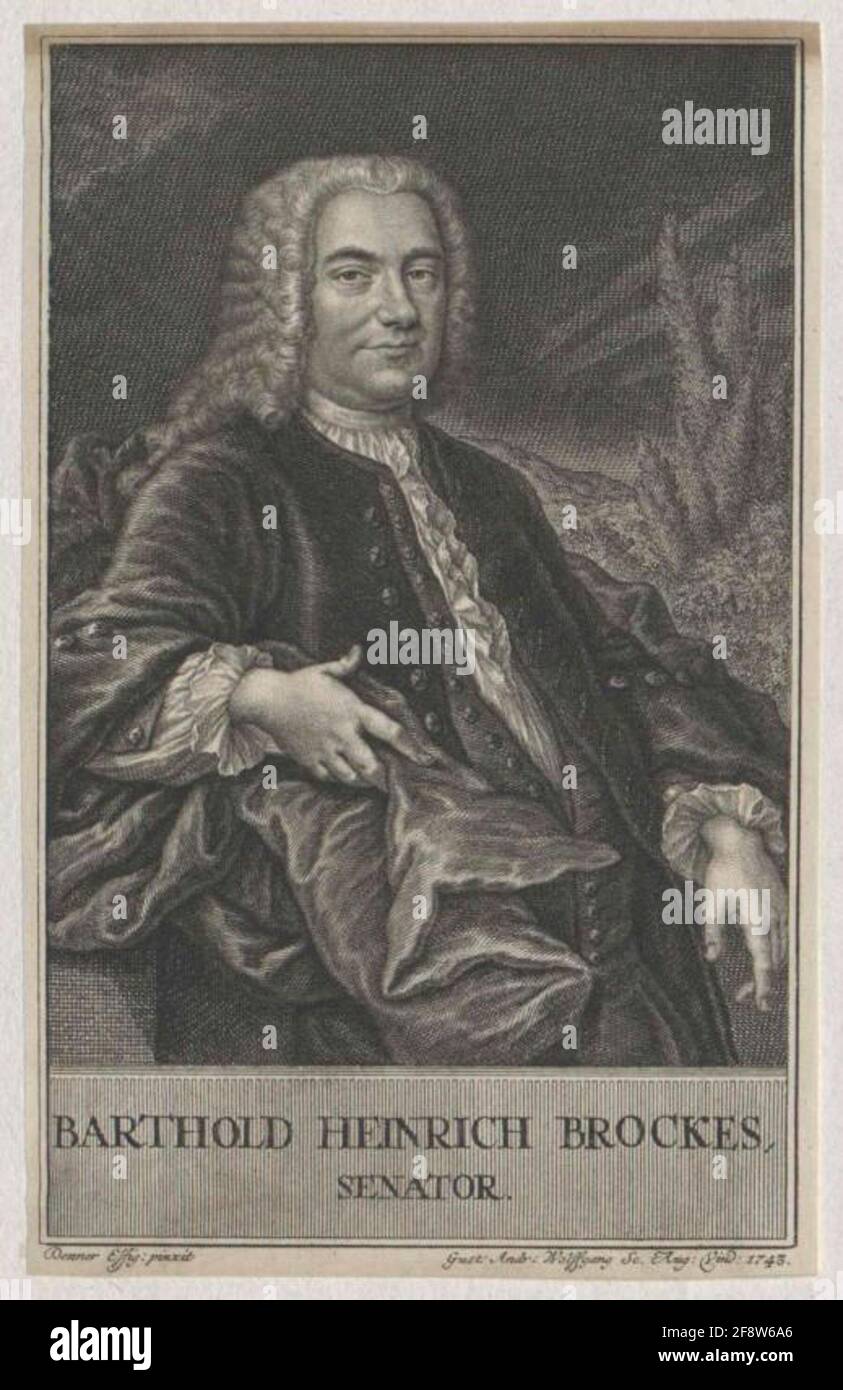 Brockes, Barthold Heinrich Painter: Denner, Balthasar (1685) Stecher ...