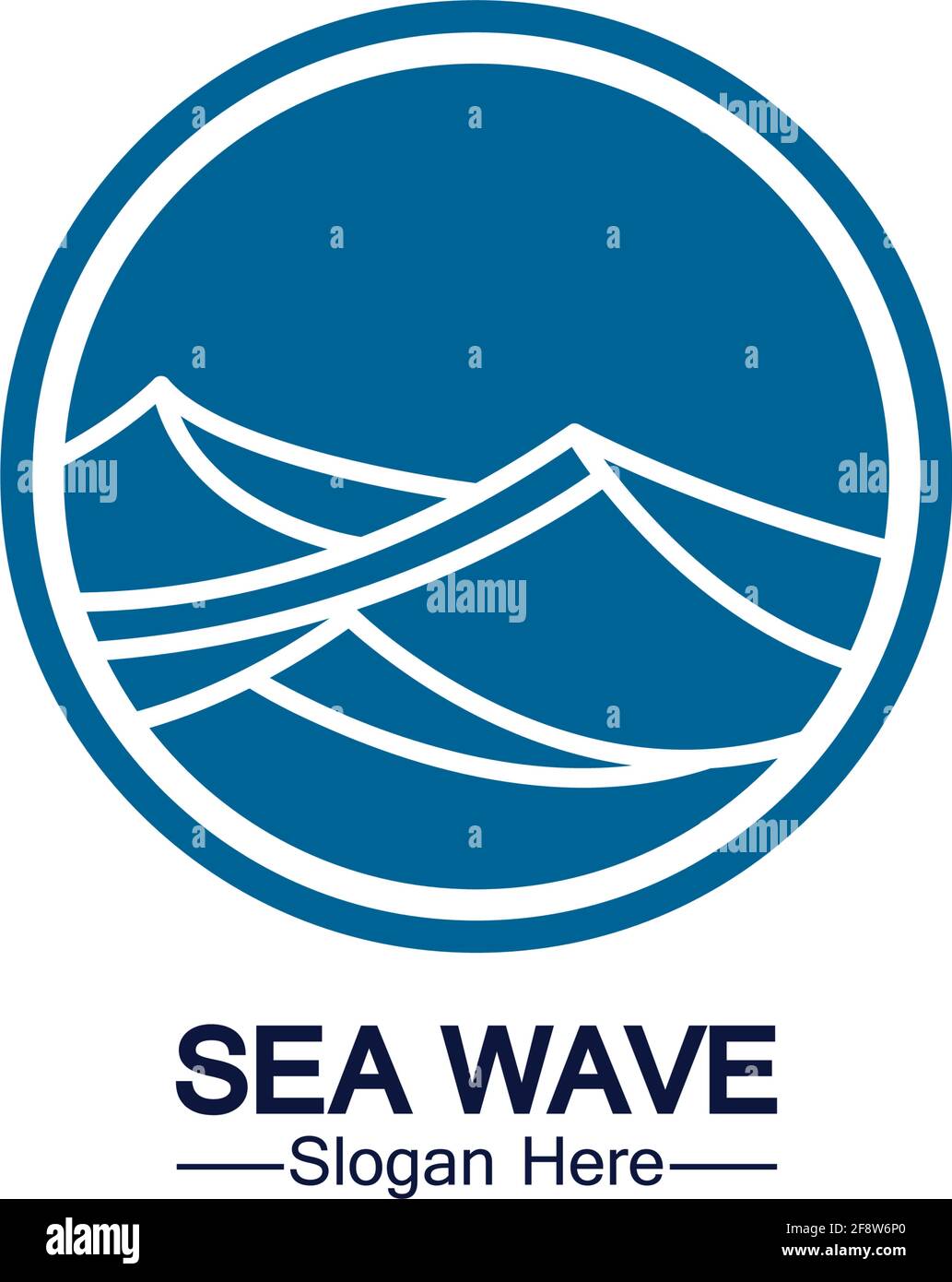 Water wave logo template icon vector illustration design. Wave In ...