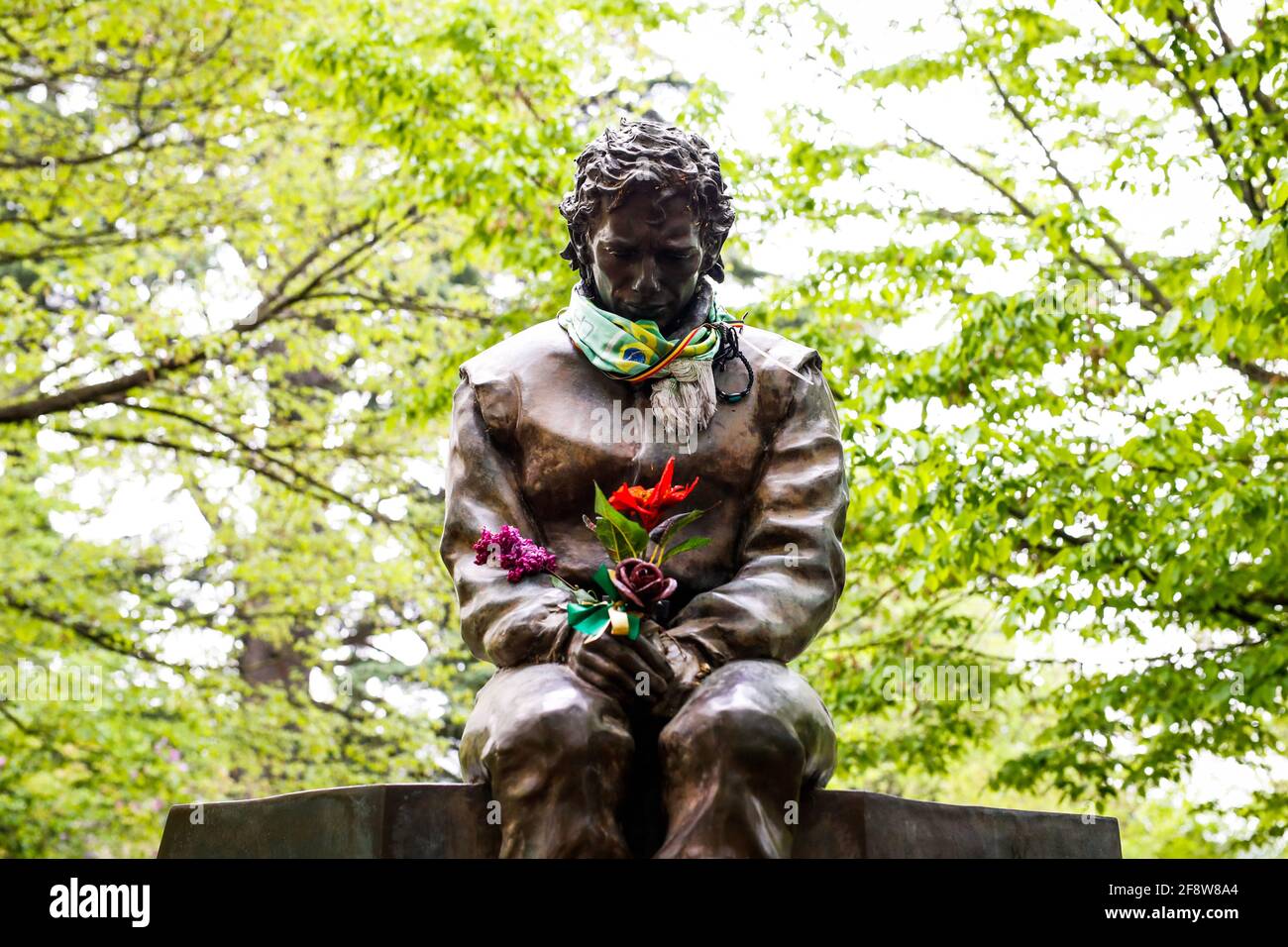 Imola, Italy. 15th Apr, 2021. Ayrton Senna memorial during the Formula ...