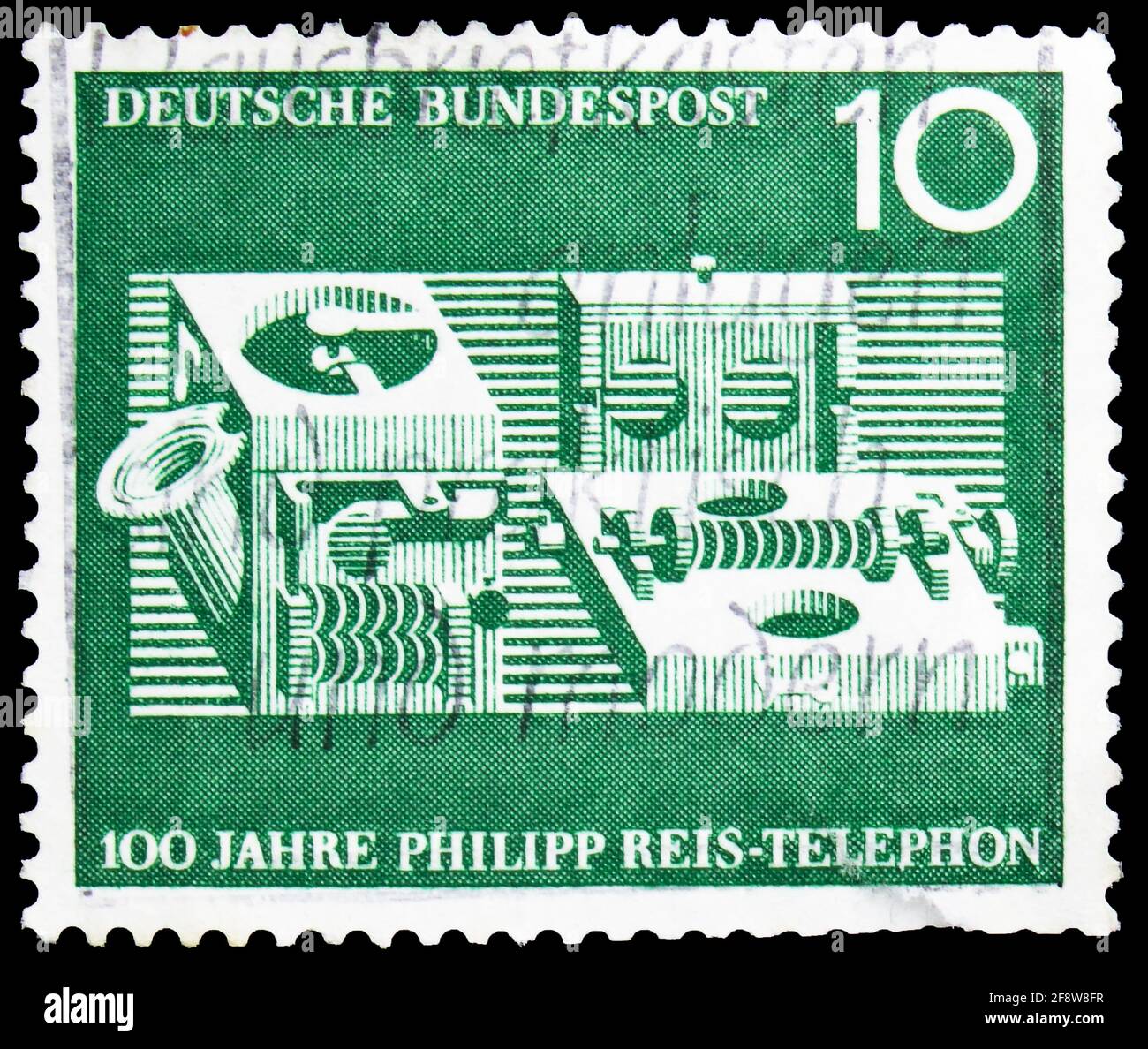 MOSCOW, RUSSIA - OCTOBER 1, 2019: Postage stamp printed in Germany ...