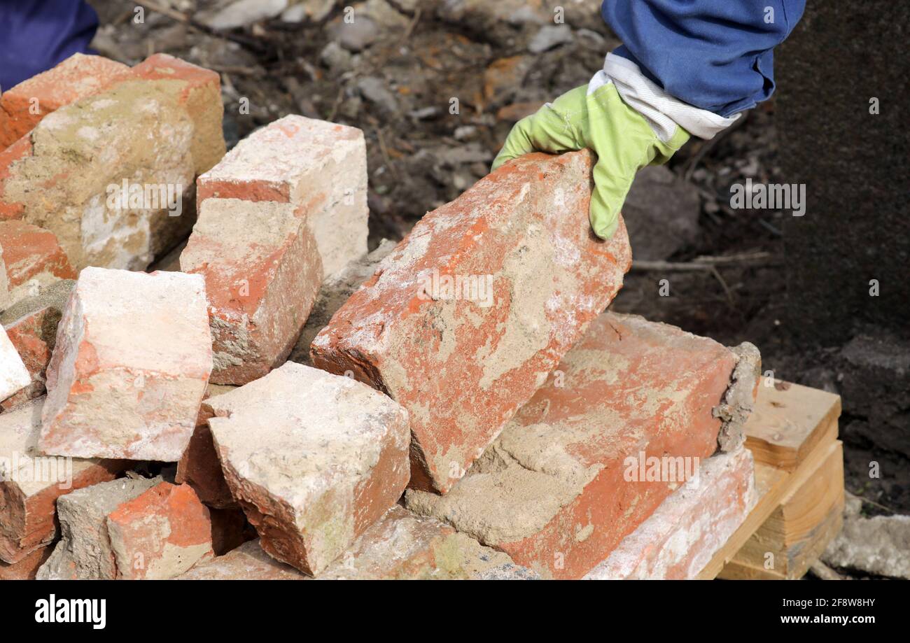 Stacked up bricks hi-res stock photography and images - Alamy