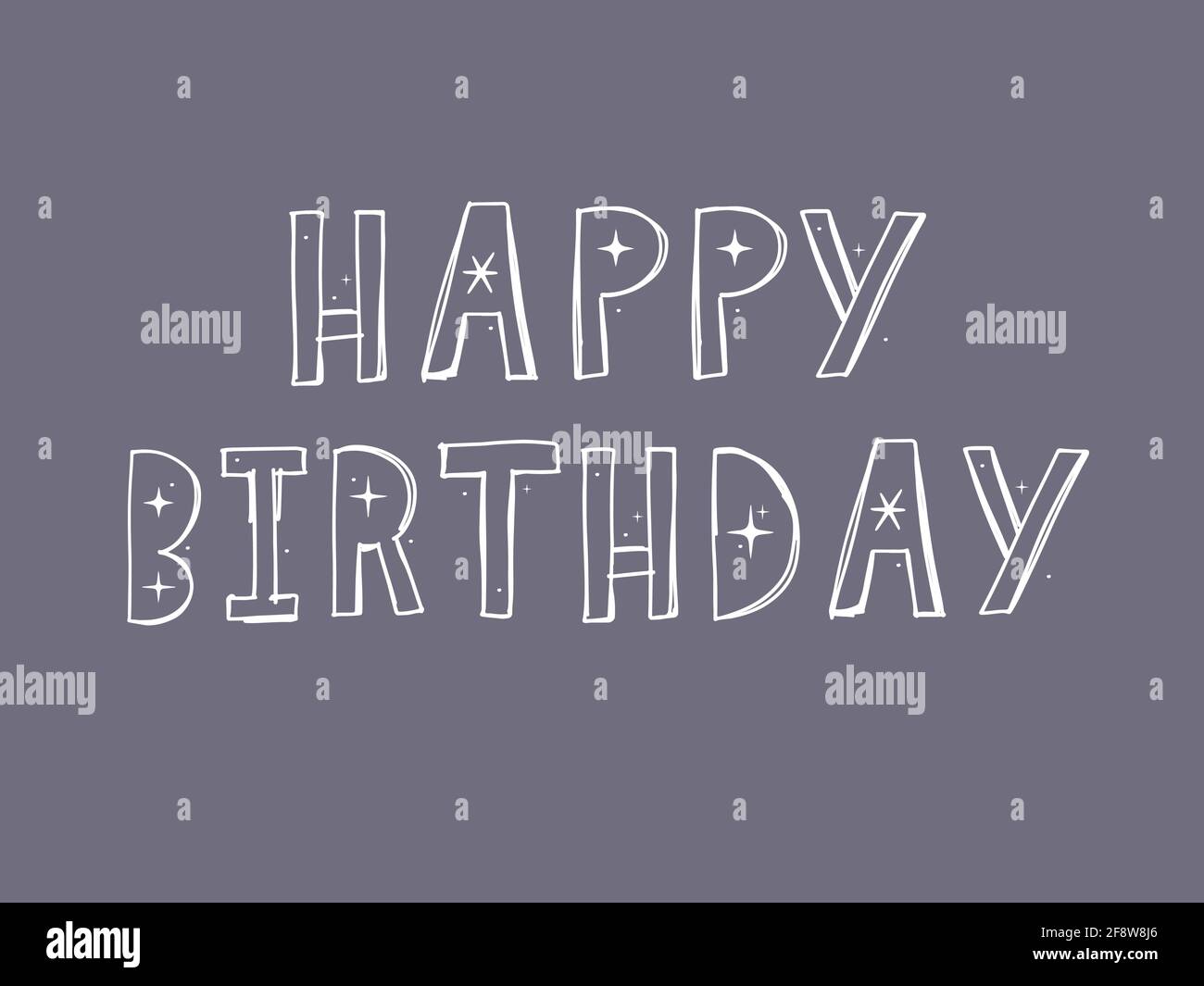 Happy Birthday Brush Script Style Hand lettering. Retro Vintage Custom ...