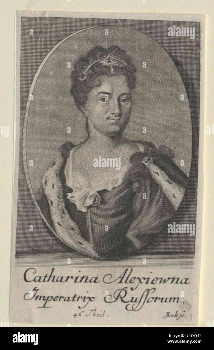 Katharina I, Empress of Russia Stecher: Beck, Tobias Gabriel Stock ...