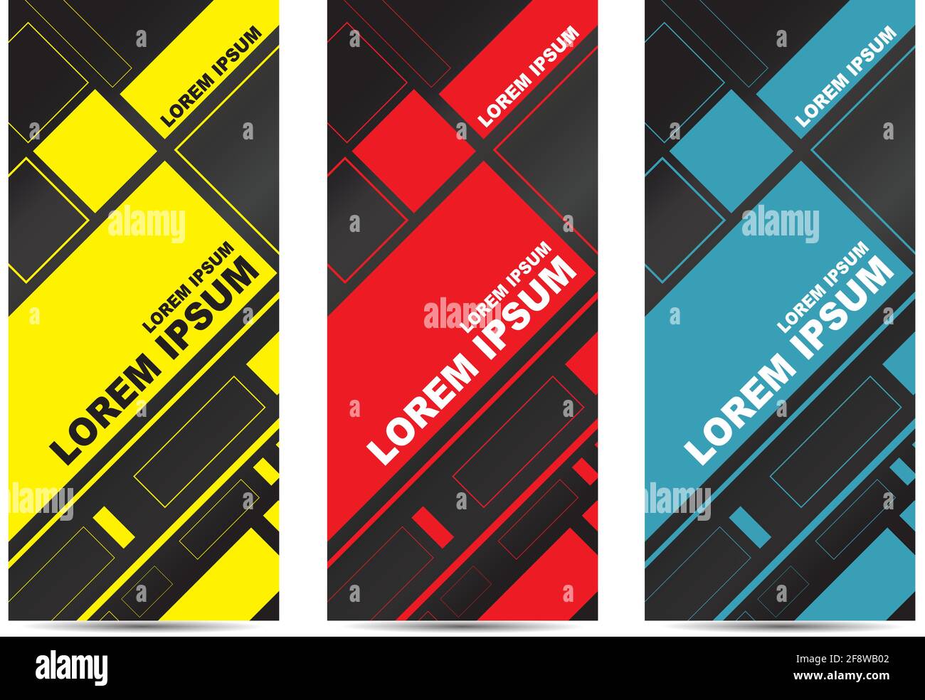 dynamic vertical banner background template design layout Stock Vector ...