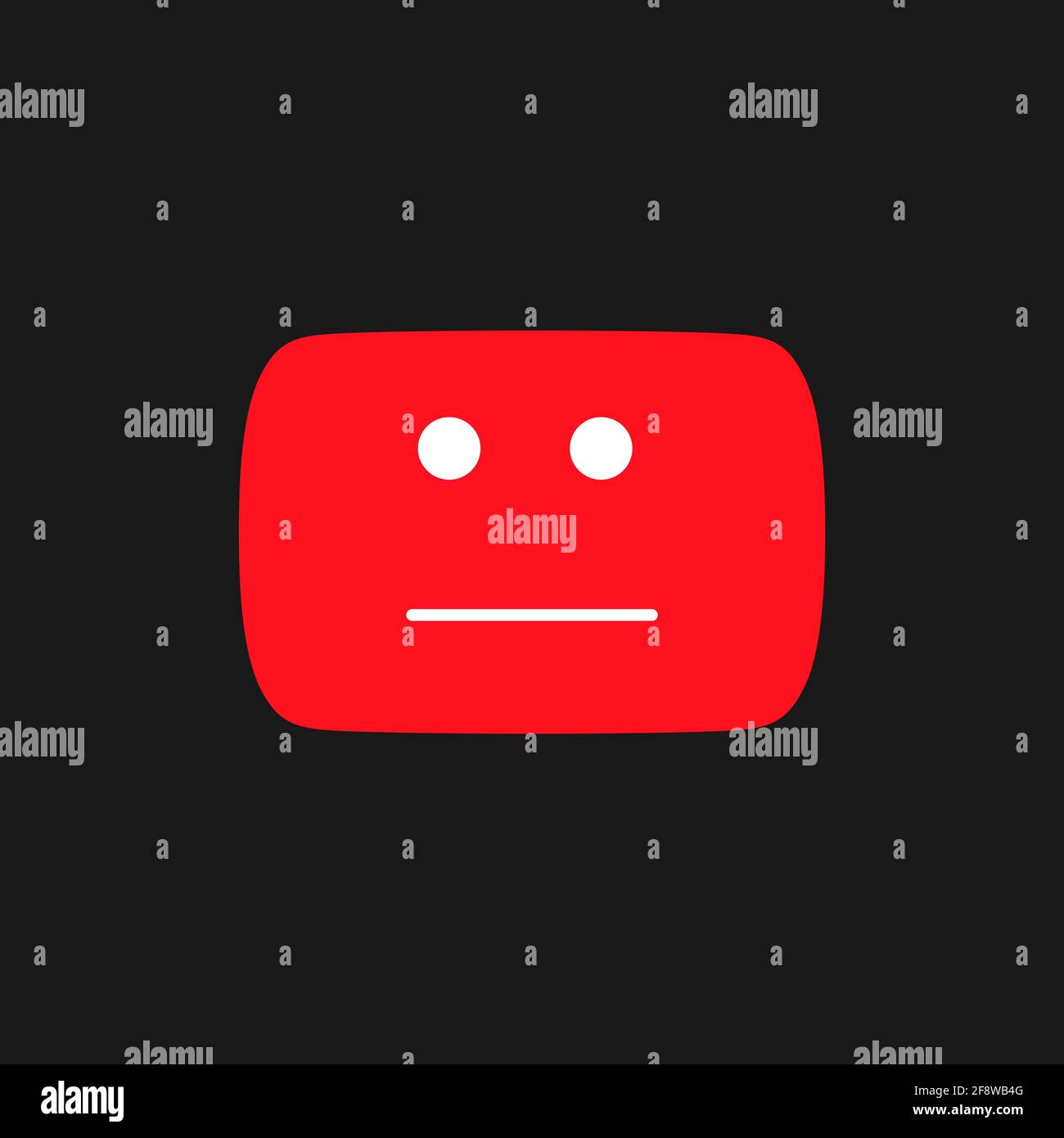 Error Red Icon. This Video is not Available. Social Media Element ...