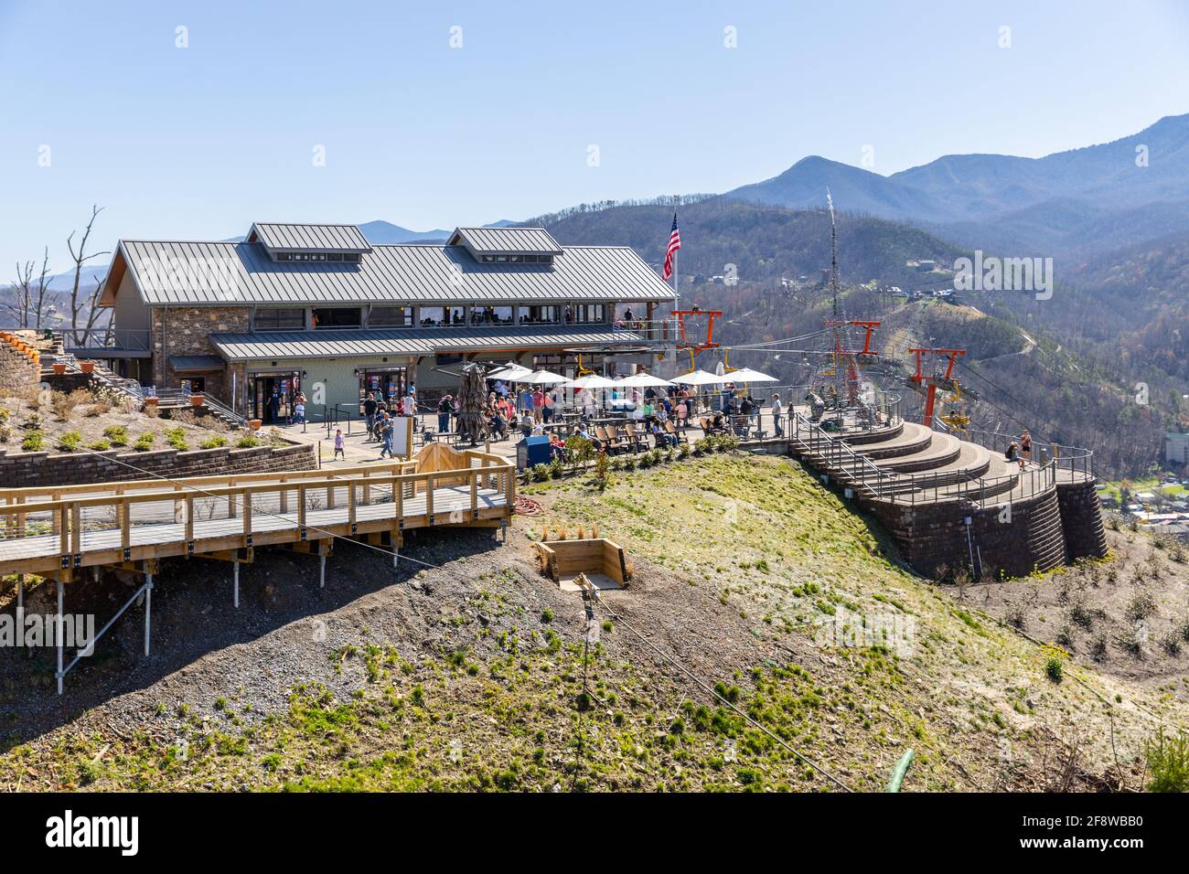 The Gatlinburg Sky Bridge is a bridge that stretches 680 feet across ...