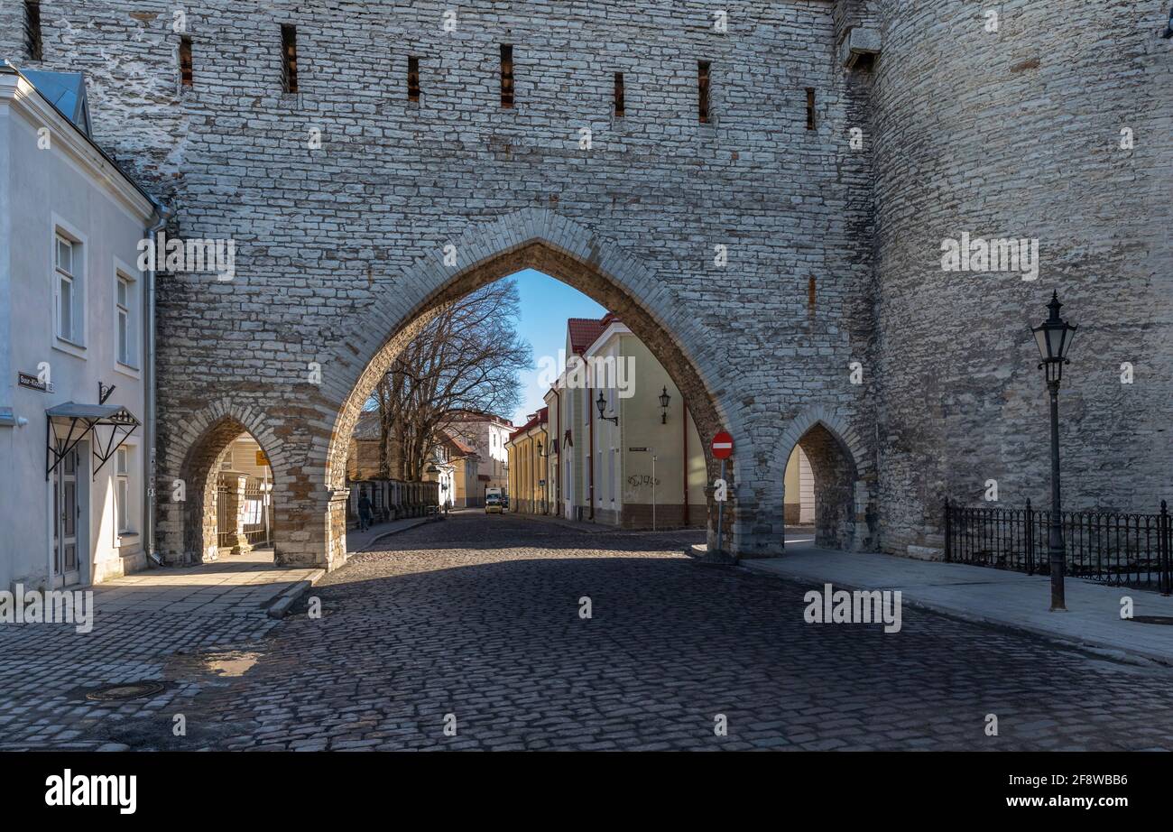 Tallinn, Estonia, 24th March 2021: beautiful medieval buildings of ...