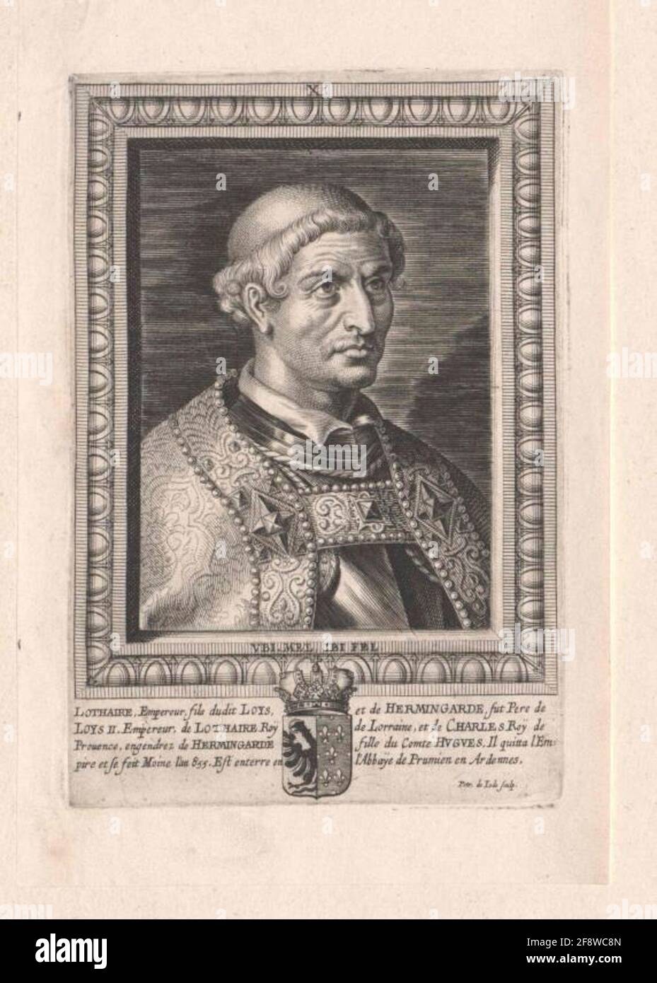 Lothar I., Roman Kaiser Stecher: Joden, Pieter DE (2 Stock Photo - Alamy