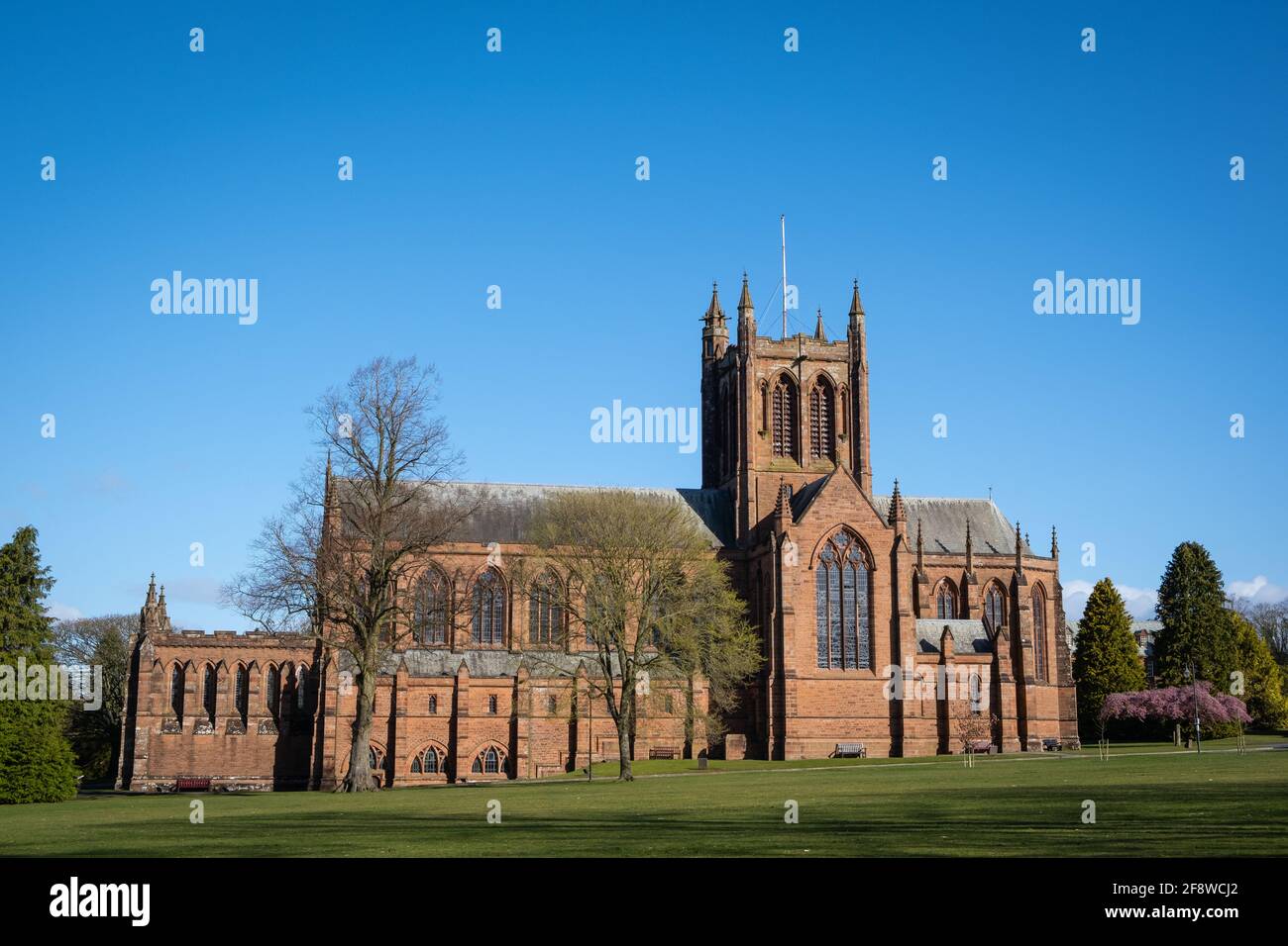 A view of the Crichton Church in Dumfries, Scotland on a fine sunny day ...