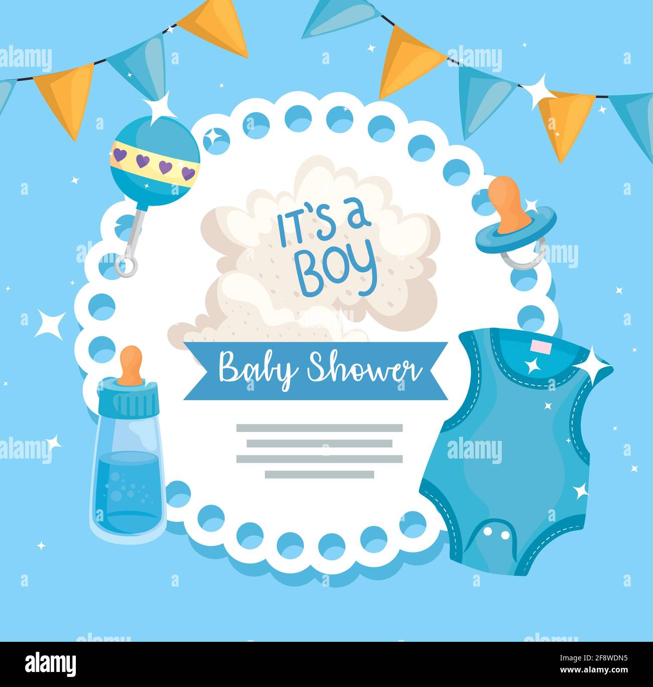 baby boy card Stock Vector Image & Art - Alamy