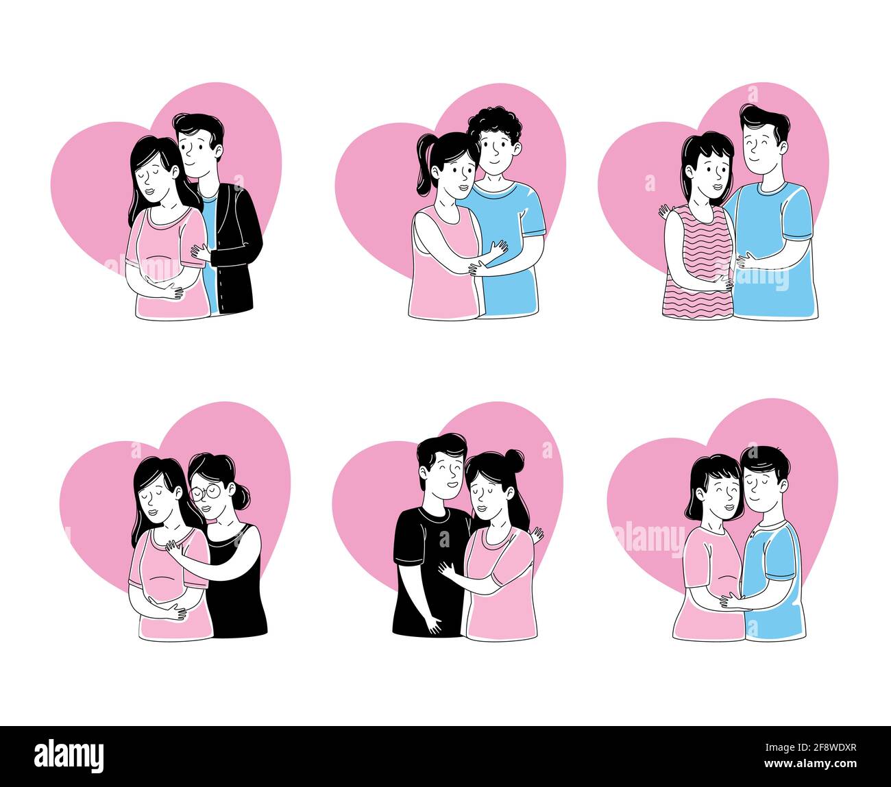 lovers couples characters Stock Vector Image & Art - Alamy
