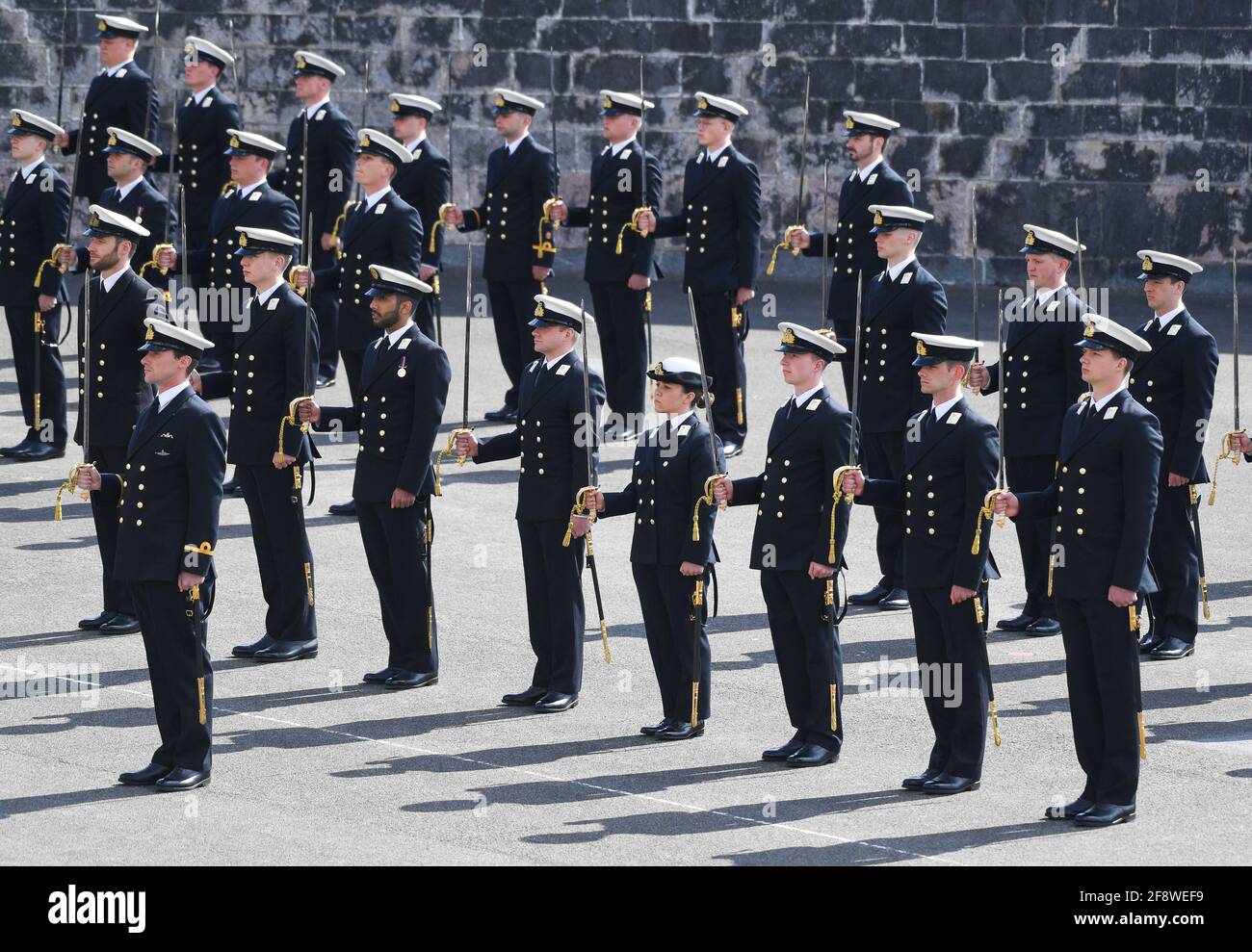 General view of the Passing-out parade at the Britannia Royal Naval ...