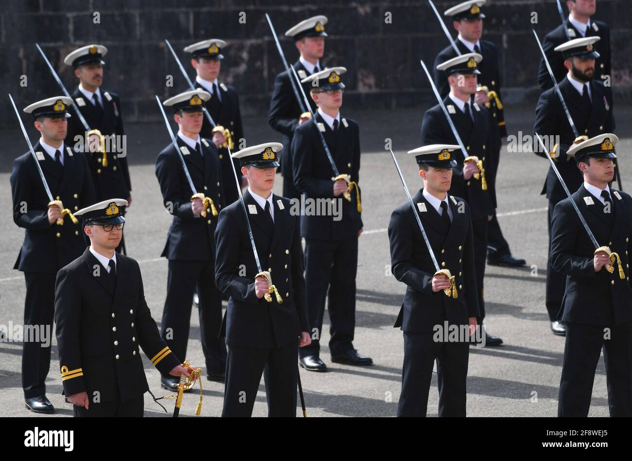 General view of the Passing-out parade at the Britannia Royal Naval ...