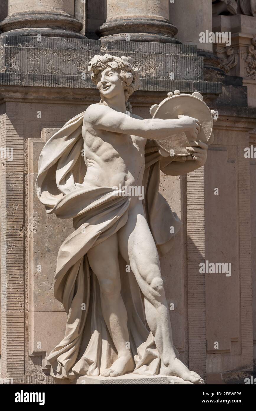 Sculpture, architectural detail in the Zwinger, a palatial complex in ...