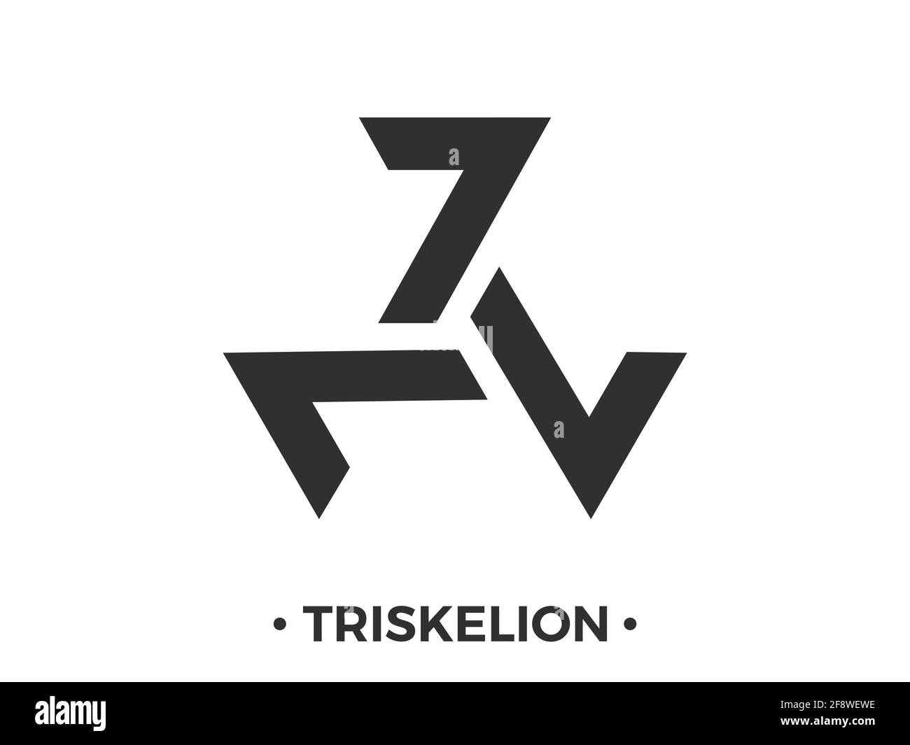 Triskelion Celtic Symbol. Triple spiral. Isolated on white background ...