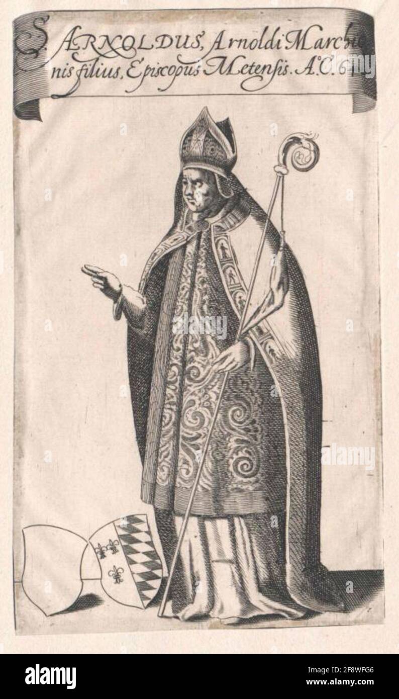 Arnulf of Metz, Saint Stock Photo - Alamy