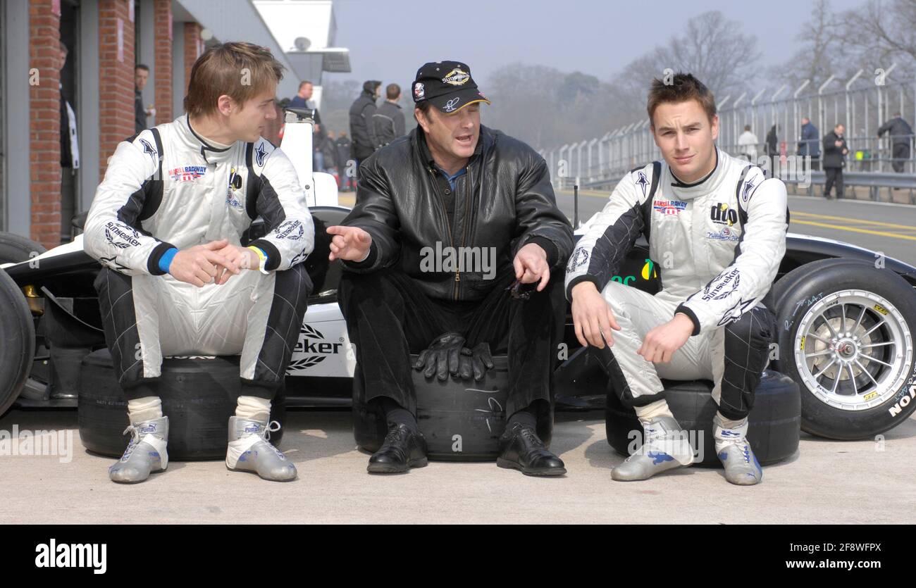 NIGEL MANSELL AND SON'S LEO (LEFT) AND GRIG AT OLTON PARK 27/3/2007 ...