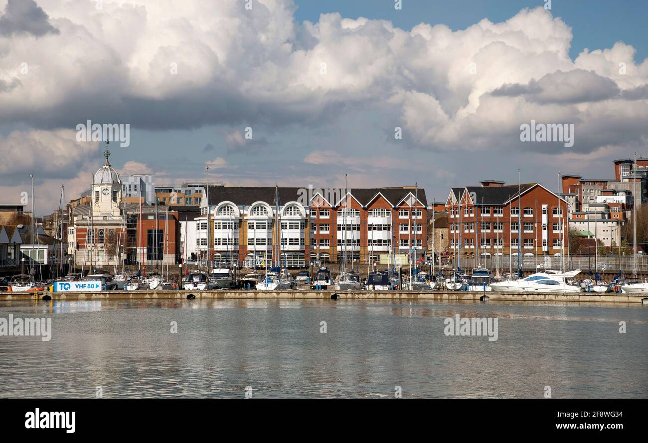 Southampton, England, UK. 2021. The Town Quay area which overlooks ...